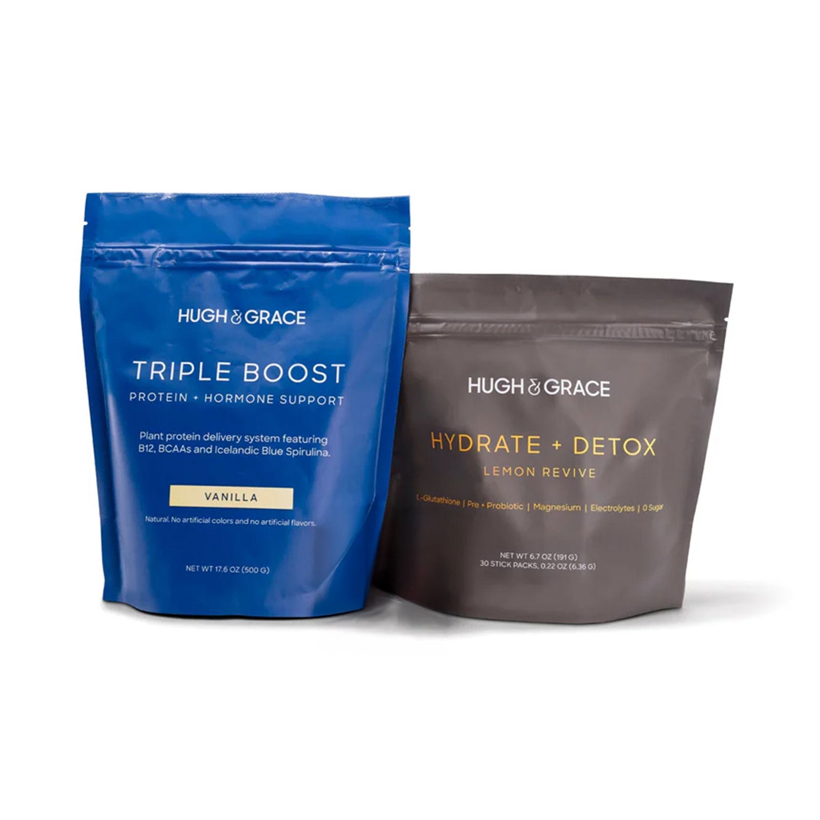 Triple Boost Protein and Hydrate + Detox – Hugh & Grace